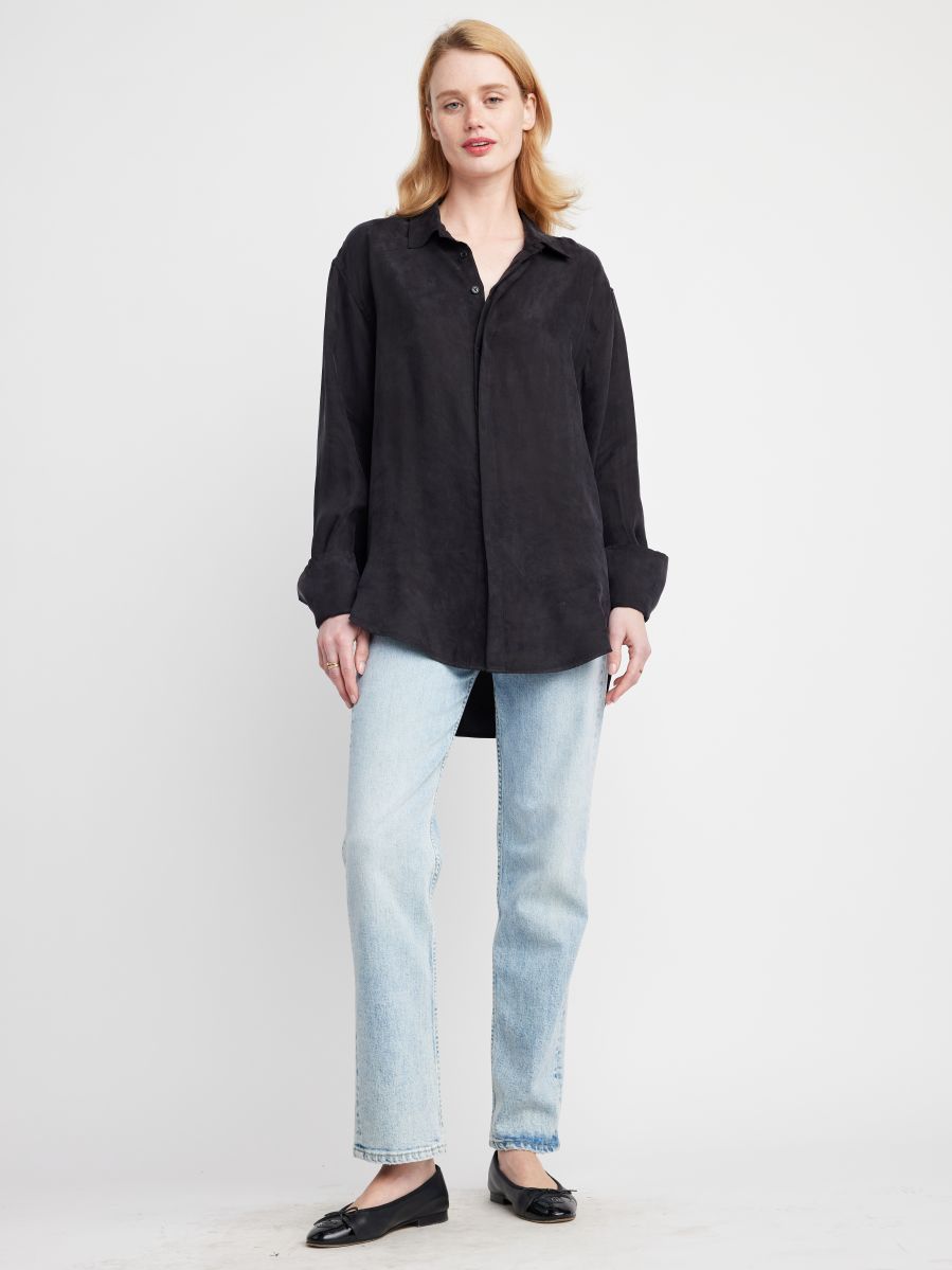 Rumi Cut Out Back Yolk Shirt – Self Contrast