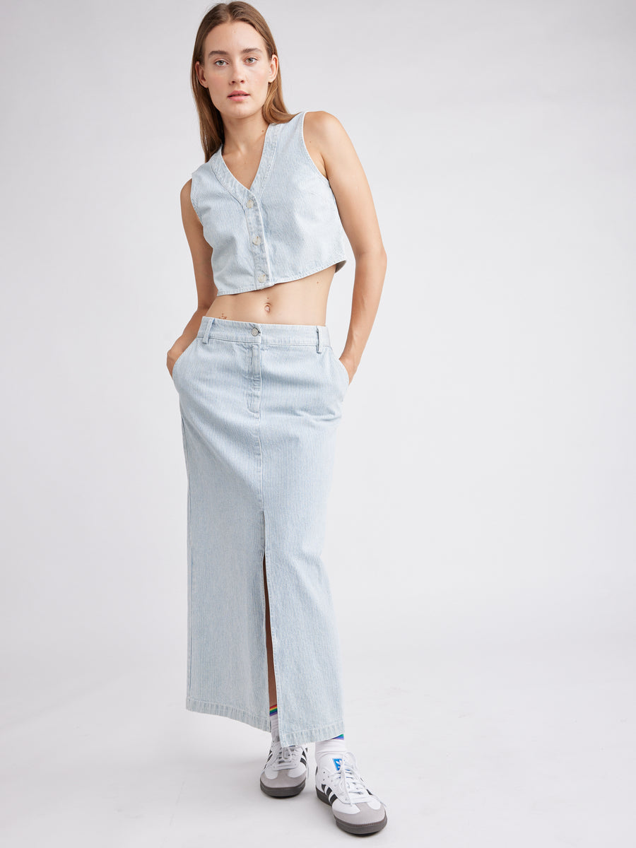 Lin Crop Vest – Self Contrast