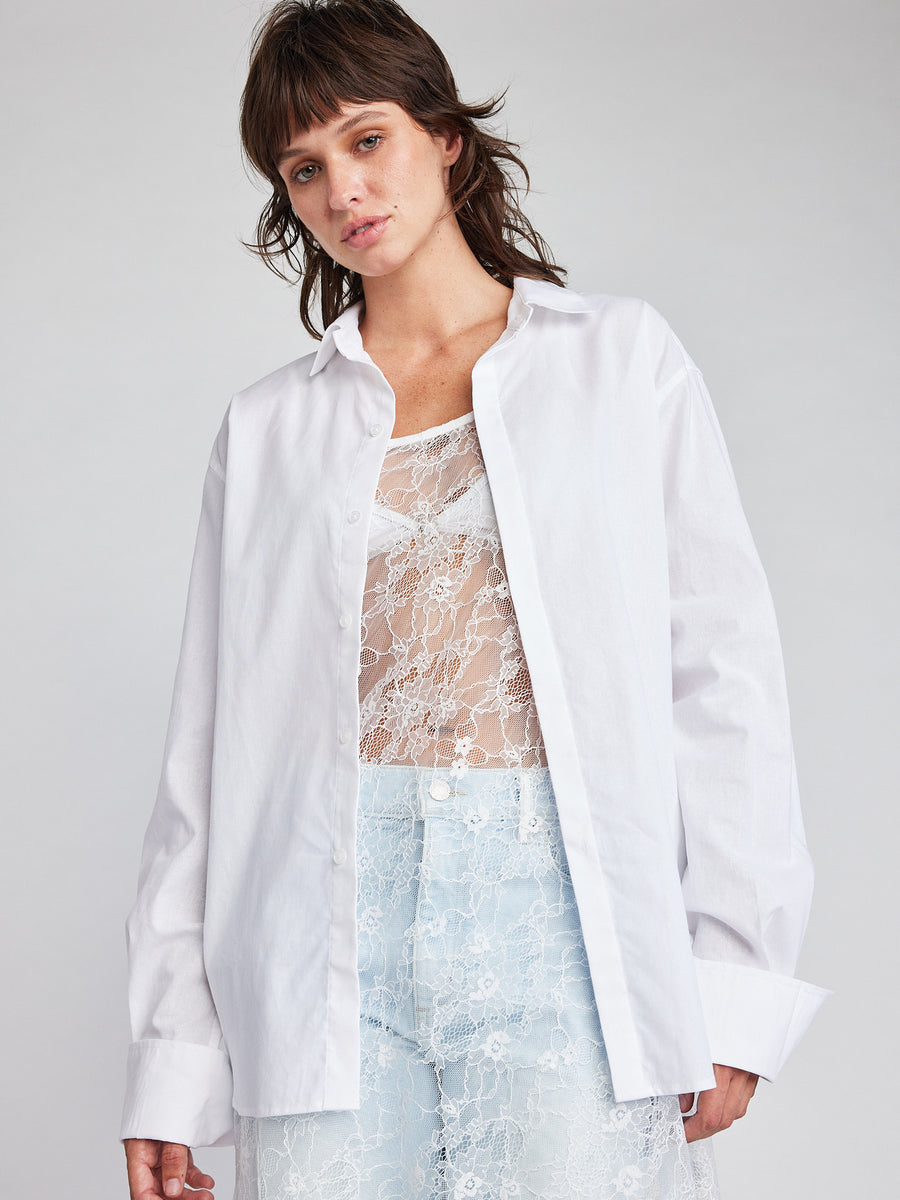 Rumi Cut Out Back Yolk Shirt – Self Contrast